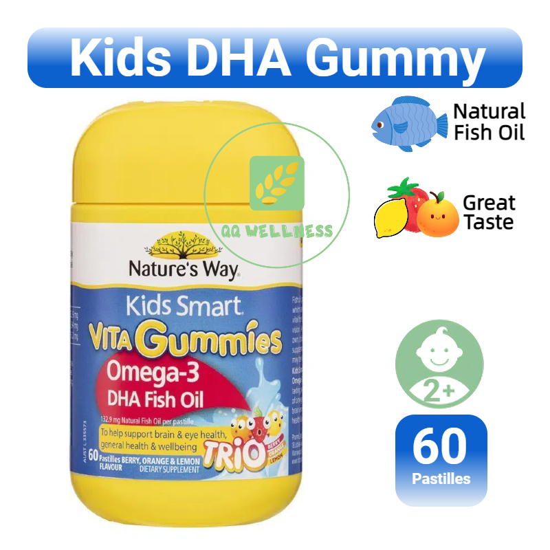 Nature's Way Kids Smart Vita Gummies Omega-3 DHA Fish Oil 60 Pastilles ...