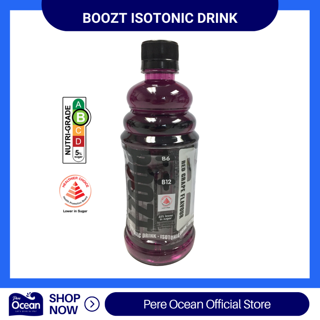 Boozt Isotonic Drink 500ml - Red Grape (24 bottles per carton) | Shopee ...