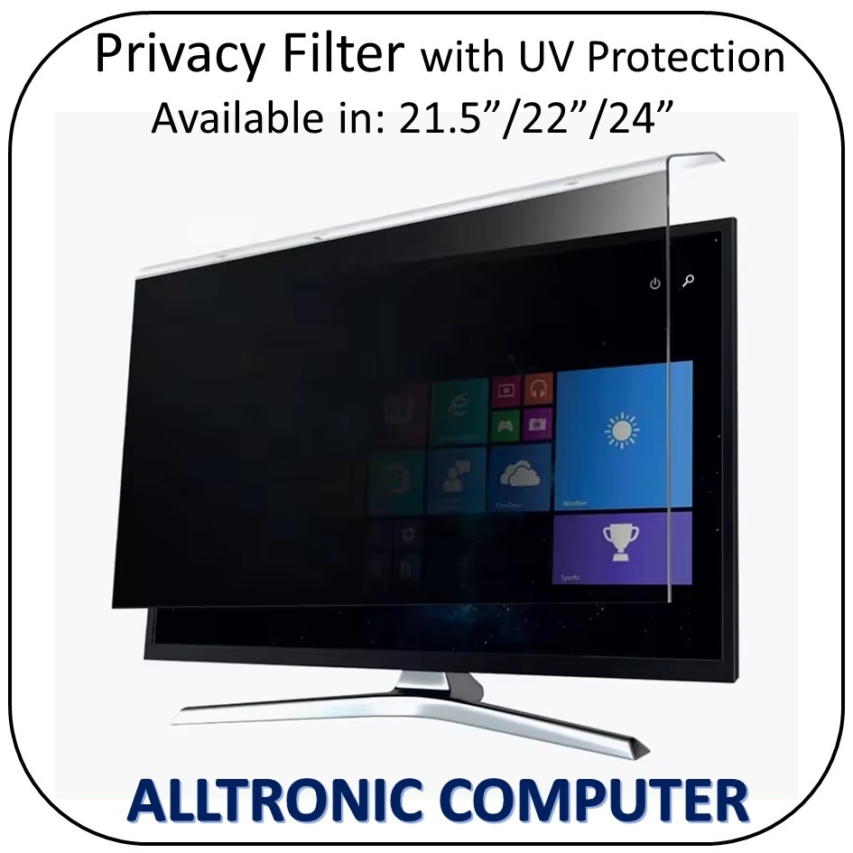 Privacy Screen Filter for Monitor 21.5/ 22/24 inch Removable Arcylic ...
