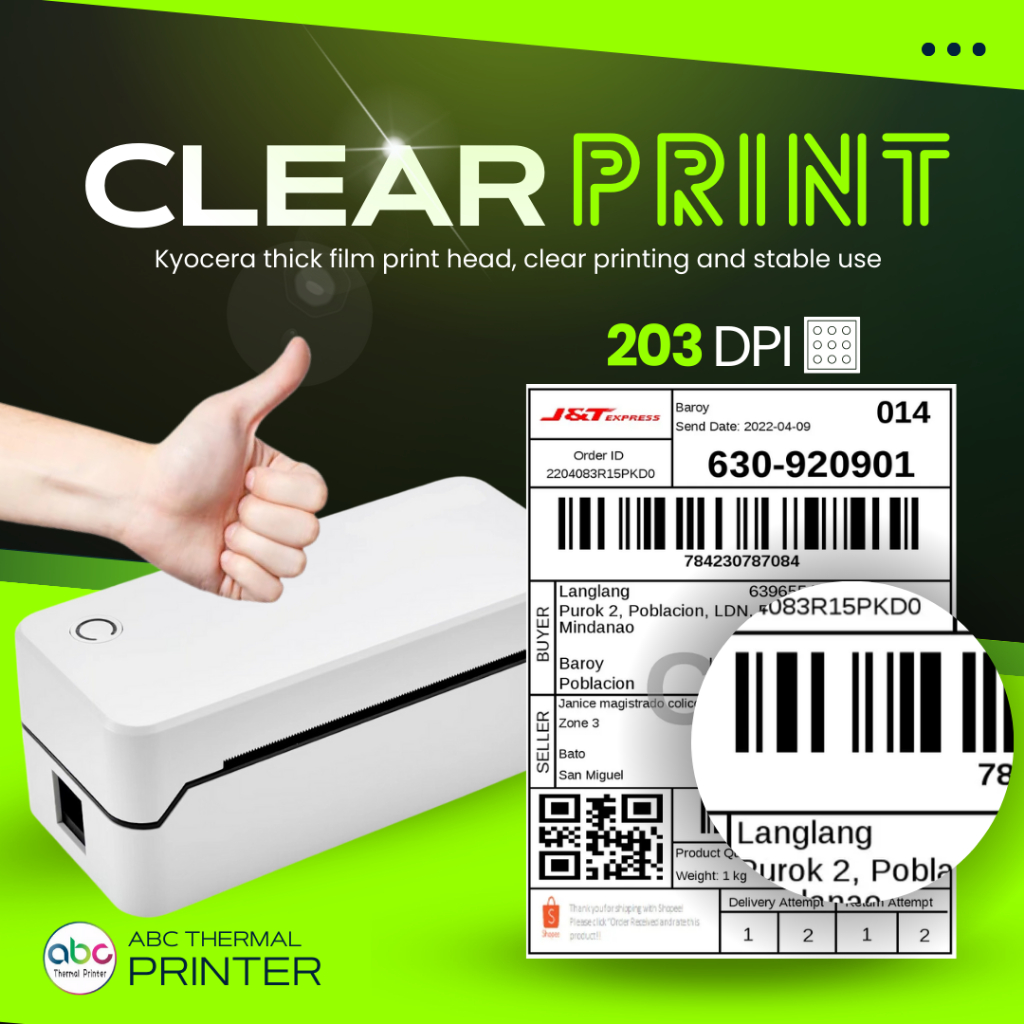 C100 - Waybill Label A6 Thermal Printer Bluetooth Shipping Waybil Awb ...