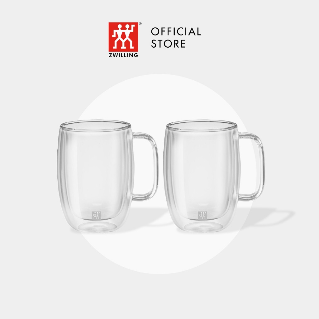ZWILLING Sorrento Plus 2x140ml Double Wall Borosilicate Espresso Glass with Handle | Shopee ...