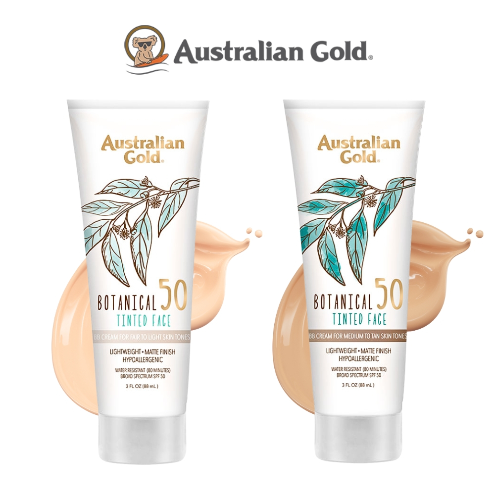 Australian Gold Botanical SPF50 Tinted Face Sunscreen Lotion for Fair ...