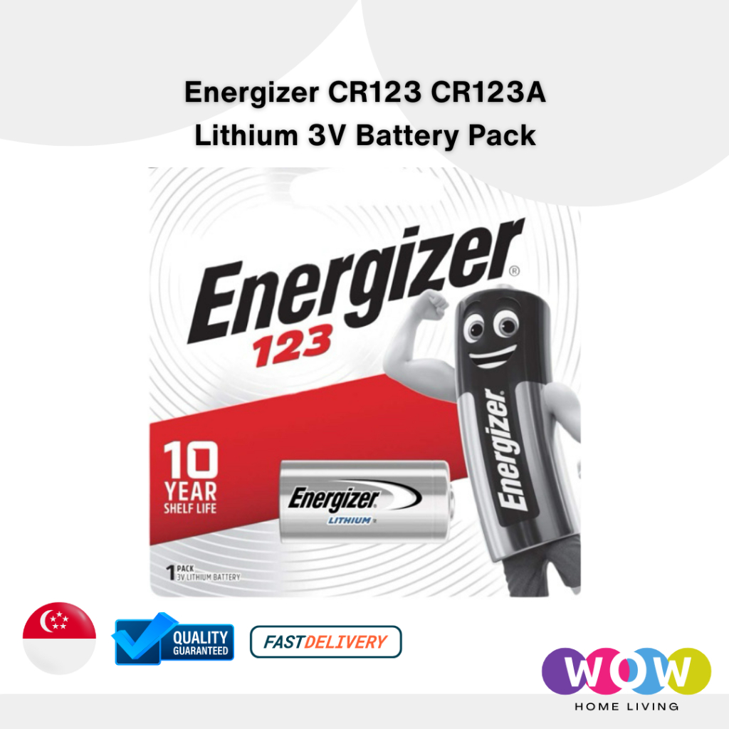 Energizer CR123 CR123A Lithium 3V Battery Pack | Shopee Singapore