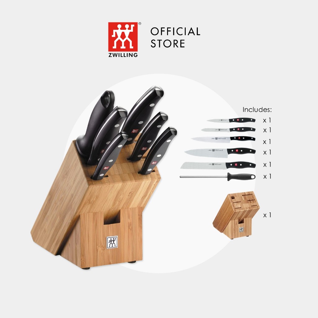 ZWILLING Twin Pollux 7 Pcs Knife Block Set | Shopee Singapore