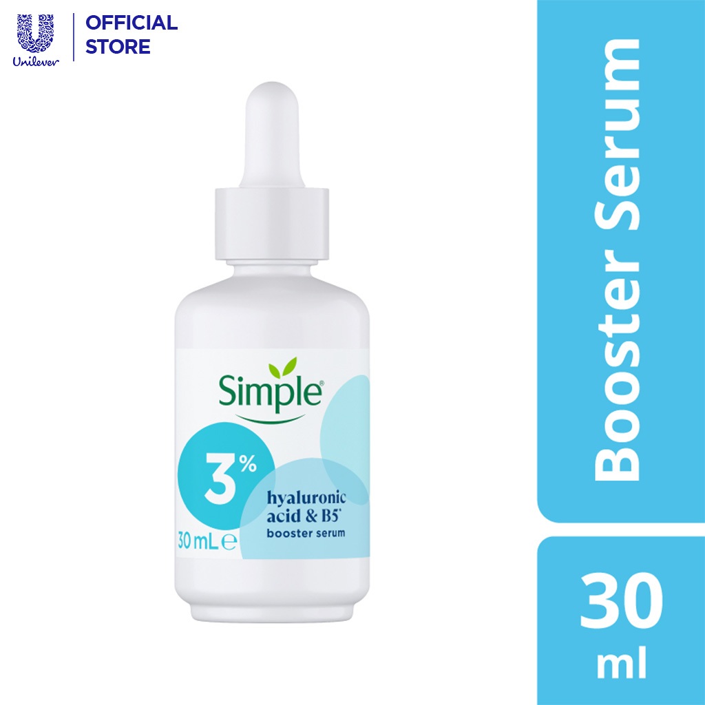 Simple Booster Serum Hydrates For Dry Skin 3% Hyaluronic Acid + B5 ...