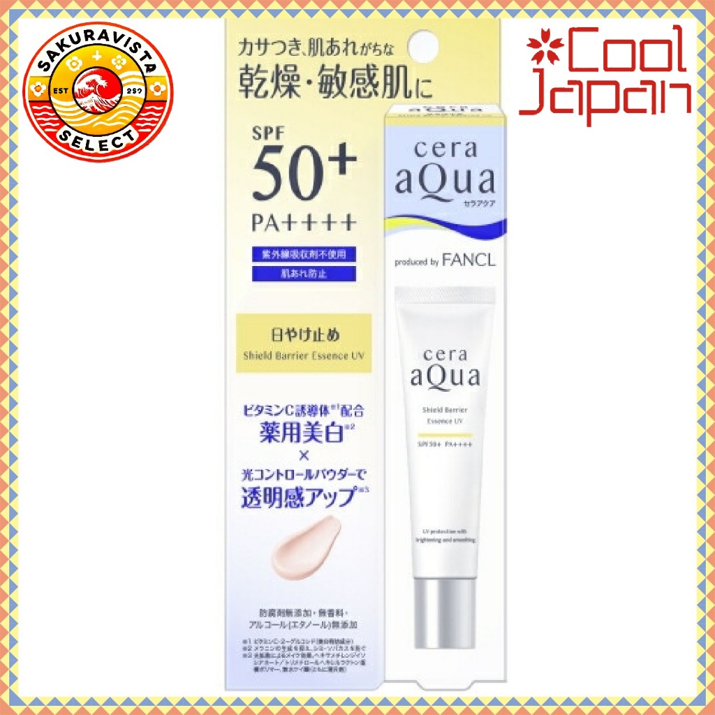 【Direct from Japan】FANCL Cera Aqua Shield Barrier Essence UV SPF50+ PA++++ (35g) Sunscreen ...