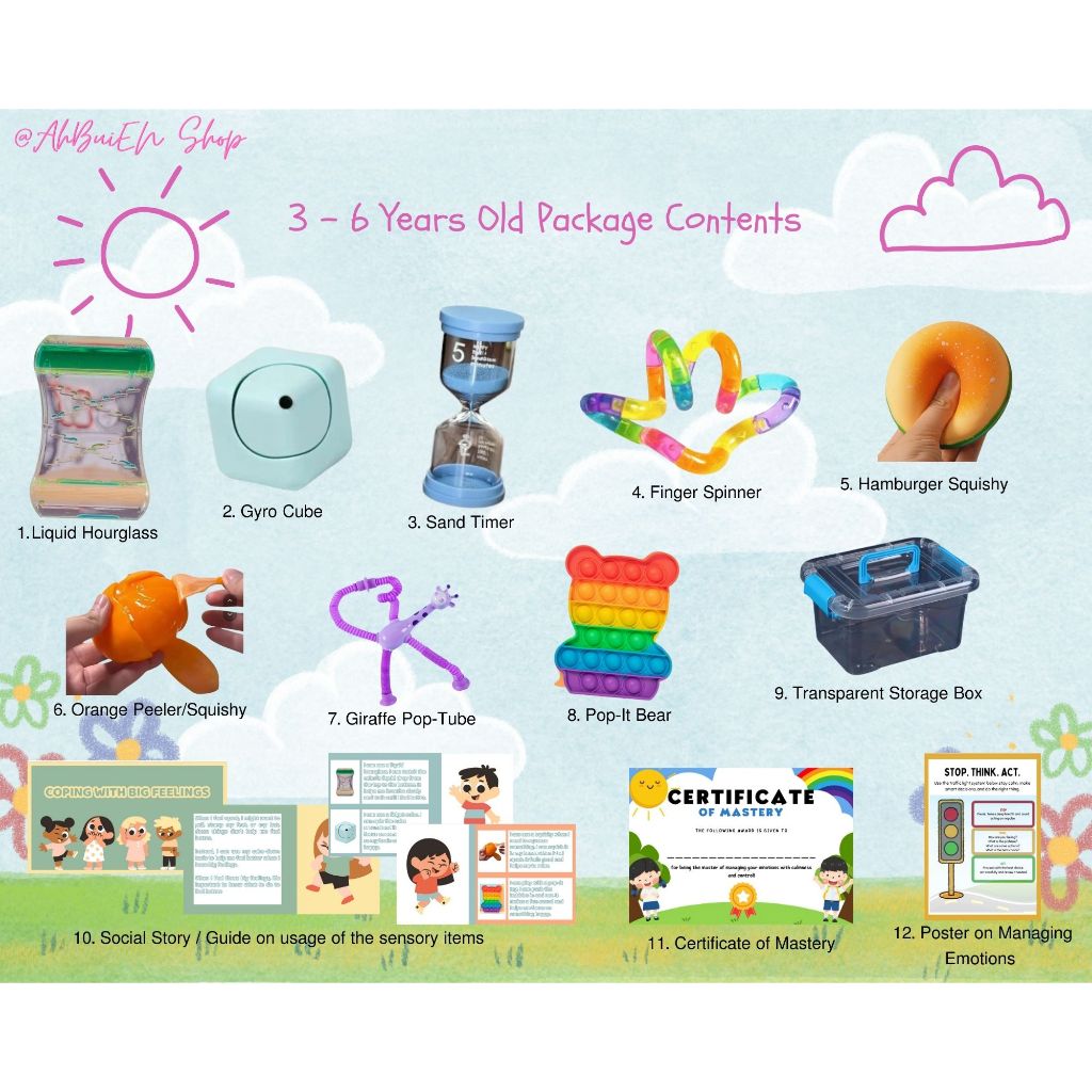 Sensory Fidget Toy Set – Calming & Mindfulness, Focus, Relieve Stress ...