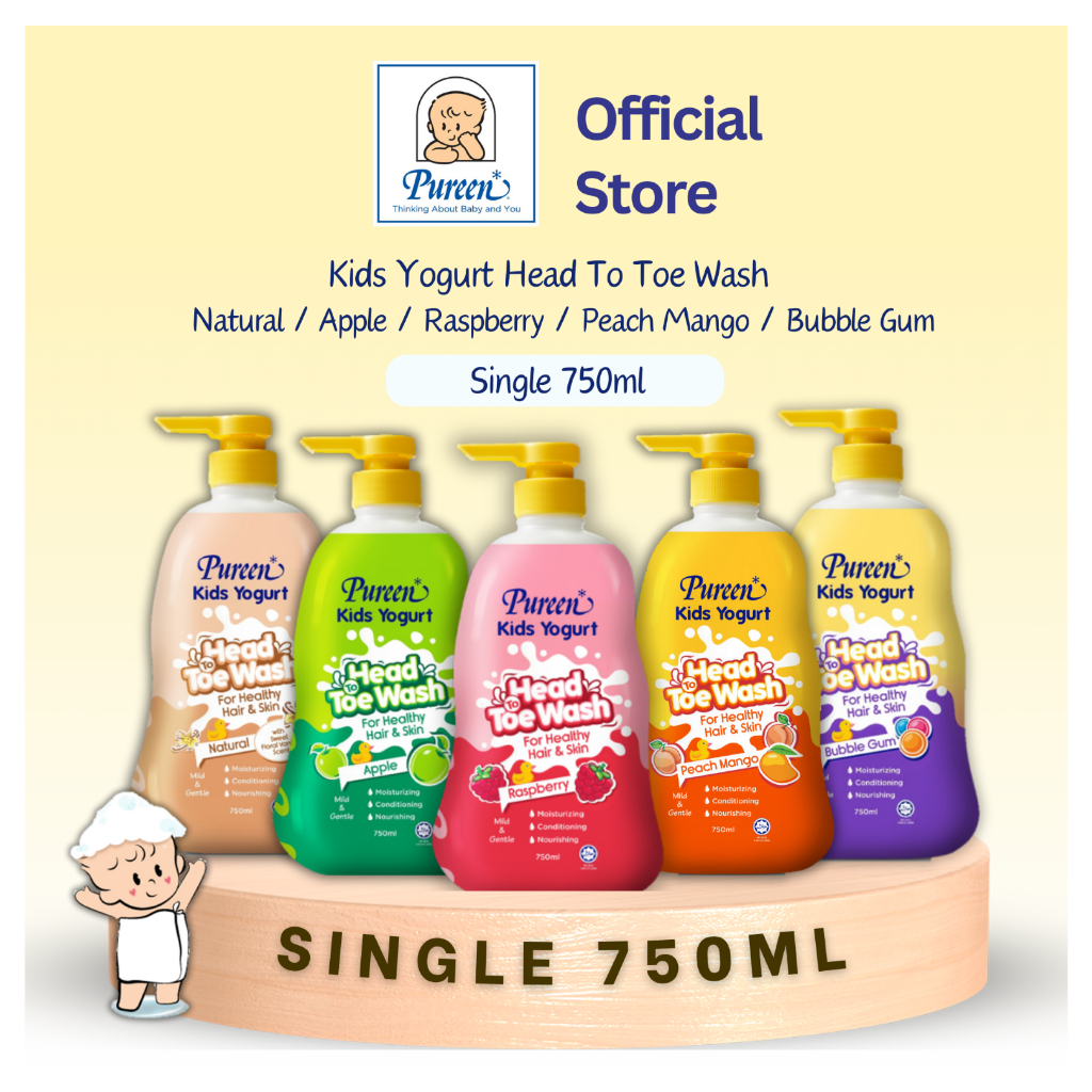 Pureen Kids Yogurt HTTW 750ml (VANILLA / APPLE / MG PEACH / RASPBERRY ...
