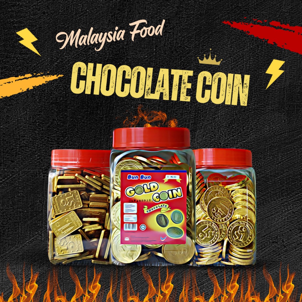 Gold Coins / Gold Bar Chocolate GIFT / Cake Decoration [Halal] | Shopee ...