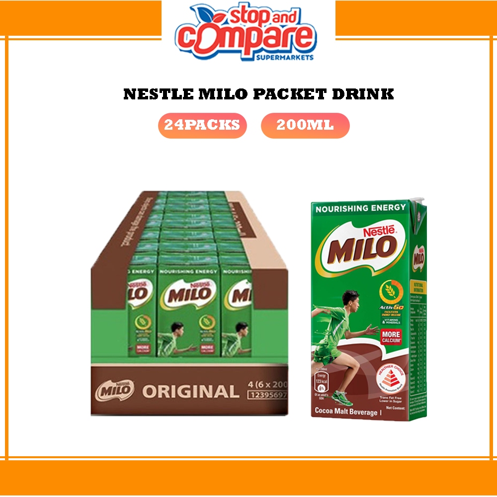 Nestle Milo Packet Drink (24 x 200ml) - Stop and Compare Supermarket ...