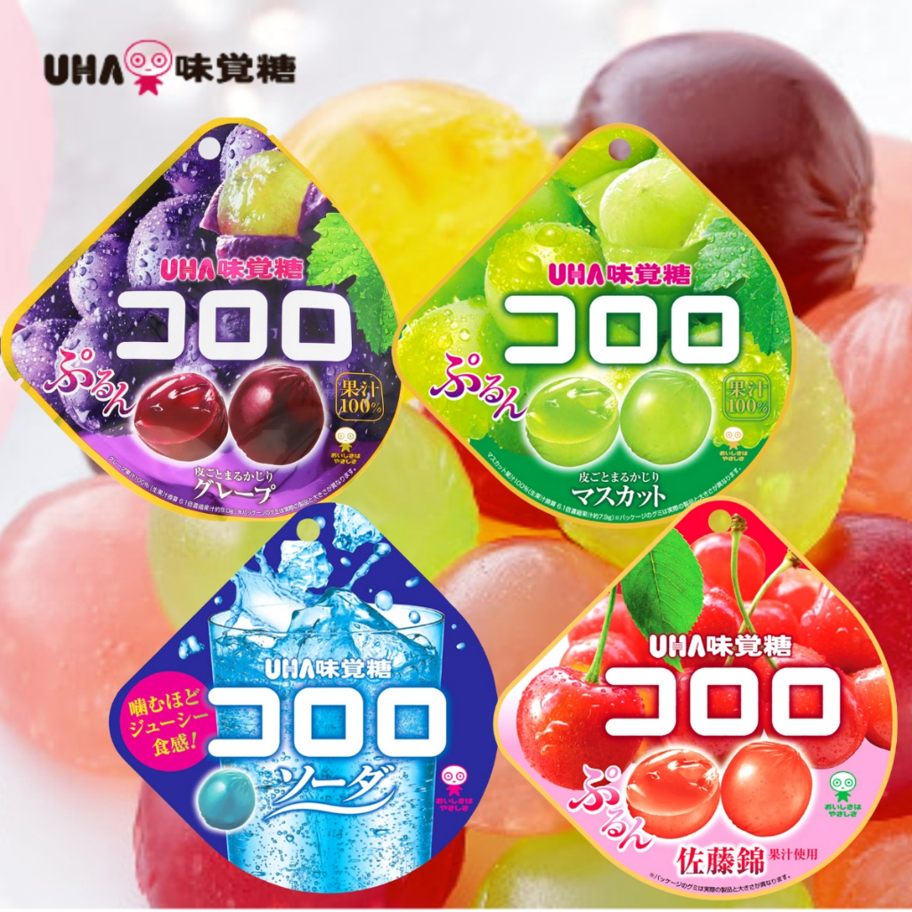 UHA kororo gummy 48g fruits candy cororo grape, muscat, soda, strawberry, directly from Japan ...
