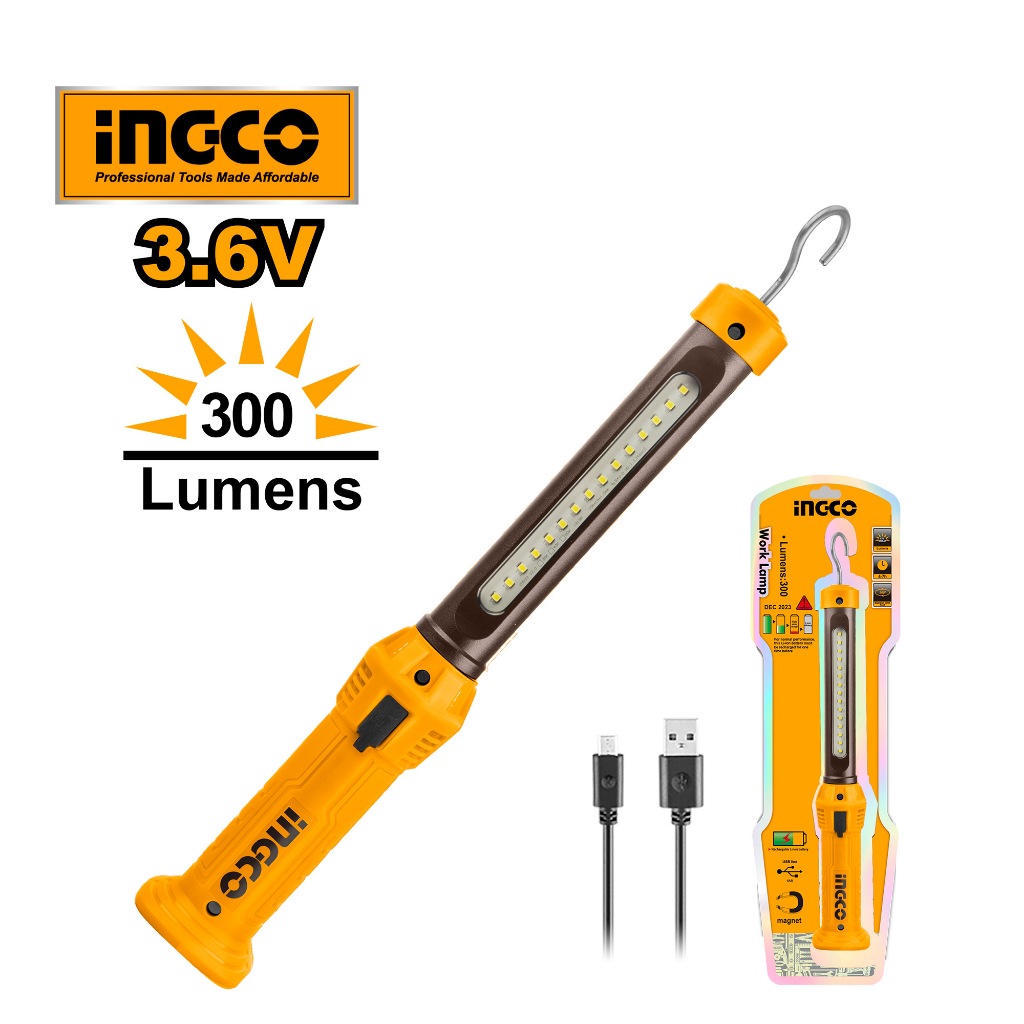 INGCO 20V Lithium Battery Cordless Work Lamp HWLI35261 | Shopee Singapore