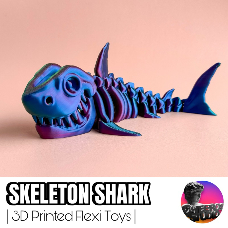 Skeleton Shark | 3D Printed Flexi Toys | Shopee Singapore