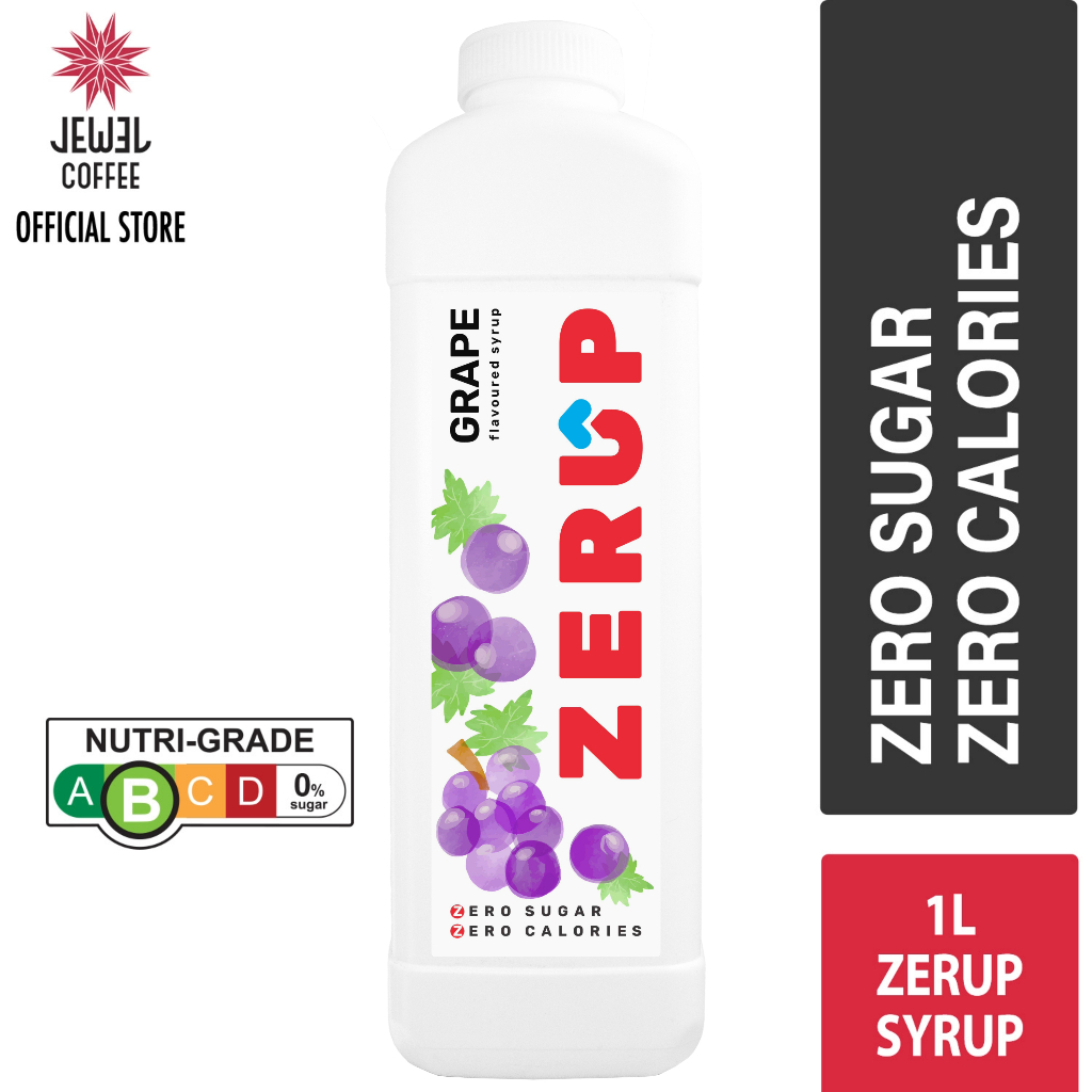 Zerup Zero Sugar Grape Syrup 1L (Sweetener Syrup) | Shopee Singapore