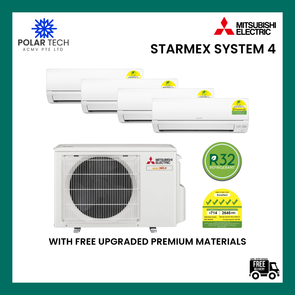MITSUBISHI ELECTRIC Starmex R32 System 4 (Installation with Upgraded ...