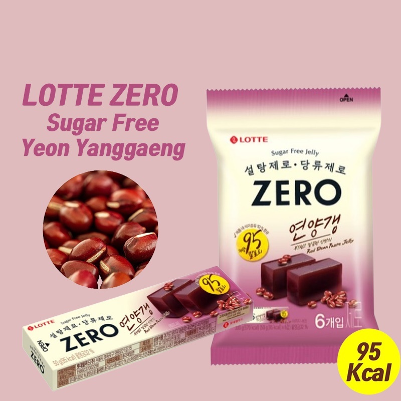 Lotte Zero Sugar Free Yeon Yanggaeng Red Bean Jelly Diet Snacks 50g ...