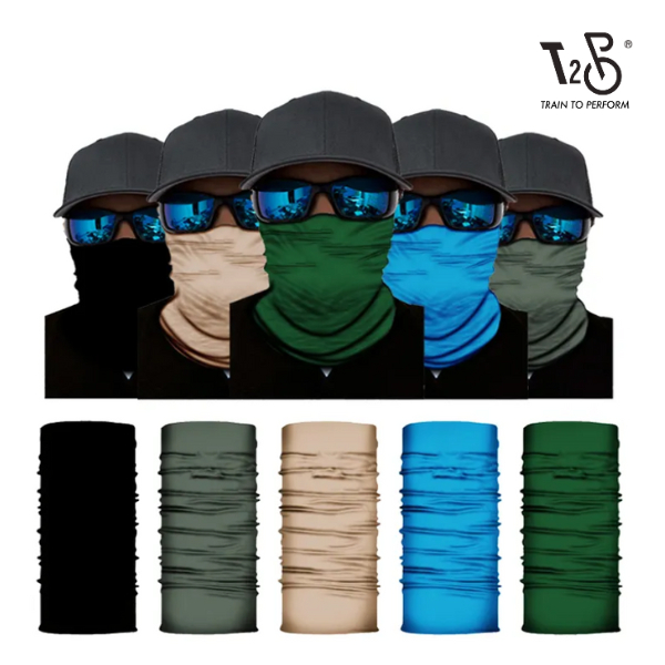 T2P Bandana Neck Gaiter Balaclava Tube UV Face Mask Sun Protection ...