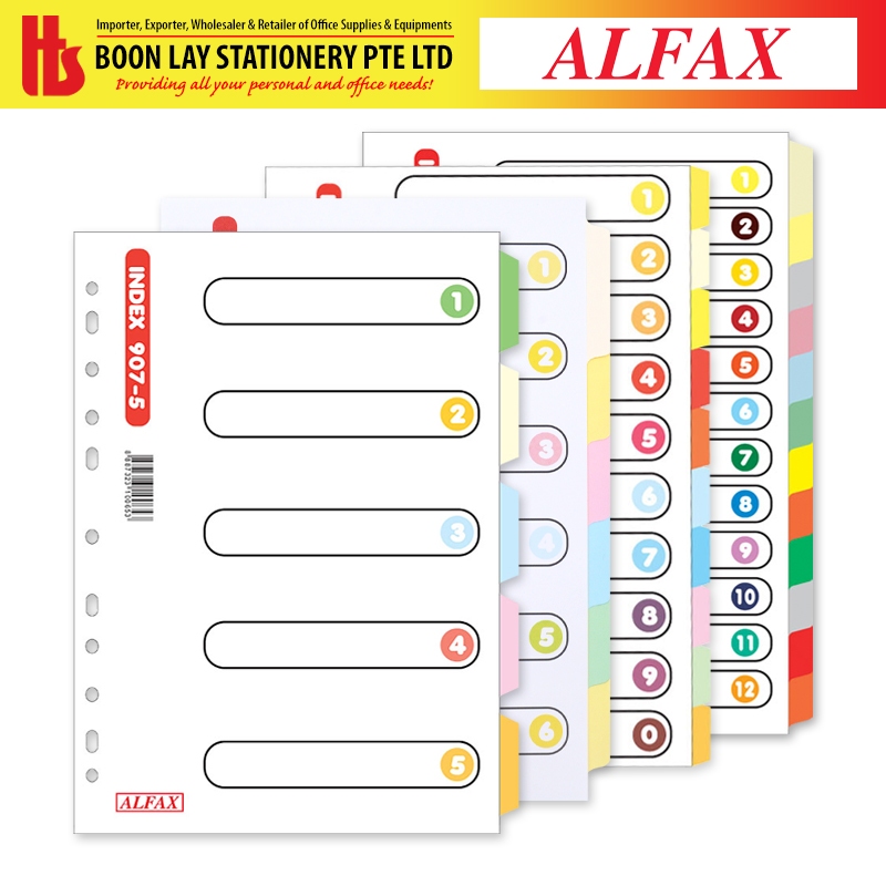ALFAX Paper Divider Colours A4 | Shopee Singapore
