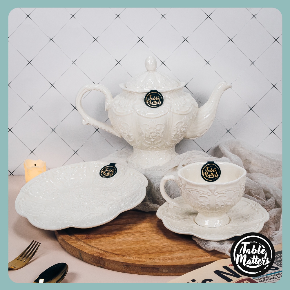 Table Matters - French Fae Collection [Teapot | Tea Cup | Plate | Saucer] | Shopee Singapore