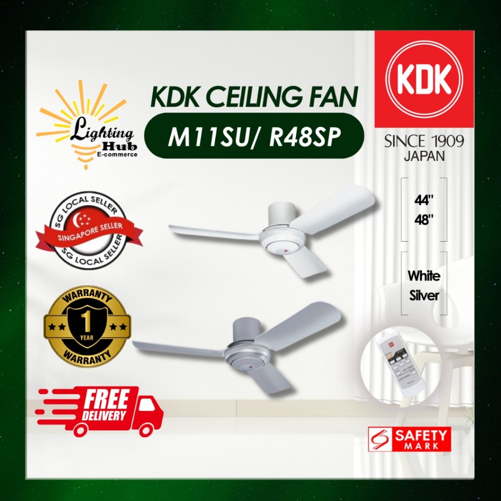 KDK Ceiling Fan (M11SU/ R48SP)NO LIGHT/ WITH REMOTE CONTROL /ABS BLADE ...