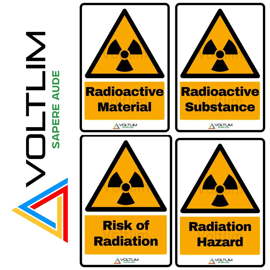 Radioactive Symbol Label Sticker (Various texts) | Shopee Singapore