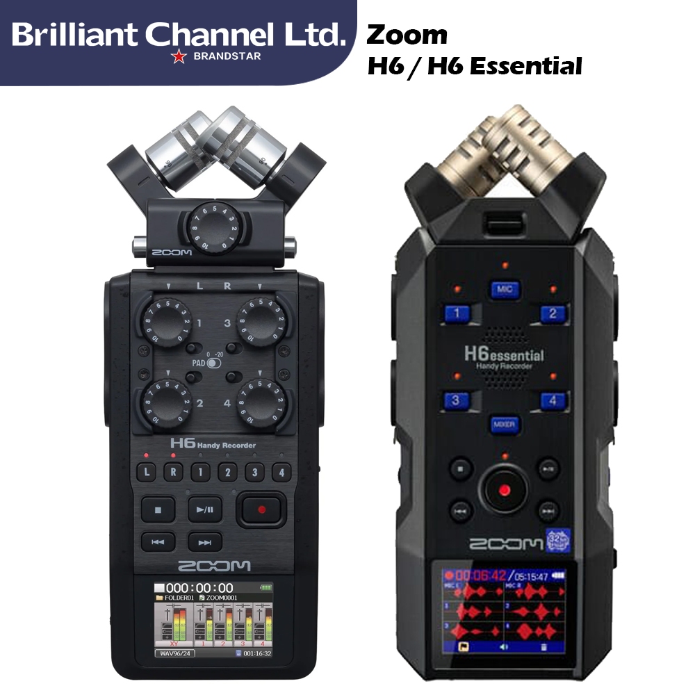 Zoom H6 / H6 Essential All Black 6-Track Portable Recorder | Shopee Singapore