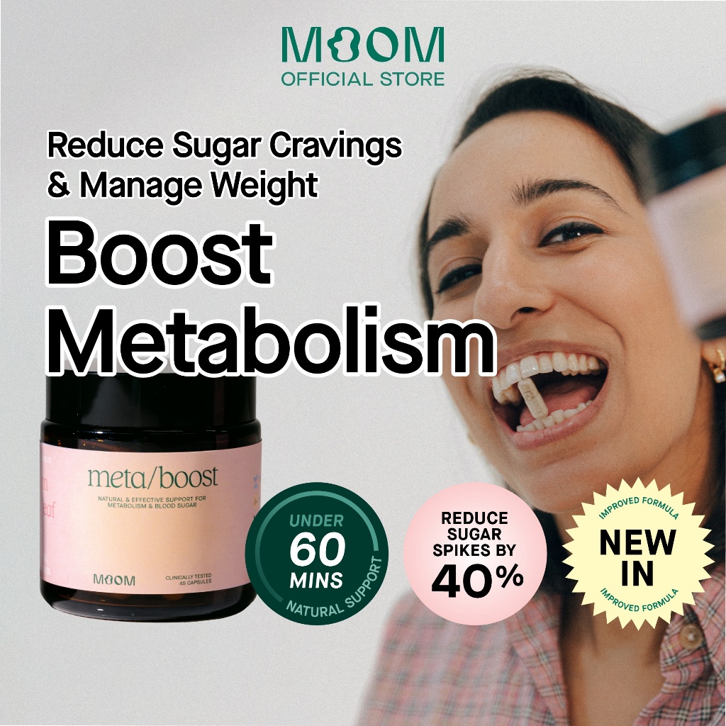 Moom Health™ meta/boost Supplement, For Metabolism, Burn Belly Fat ...
