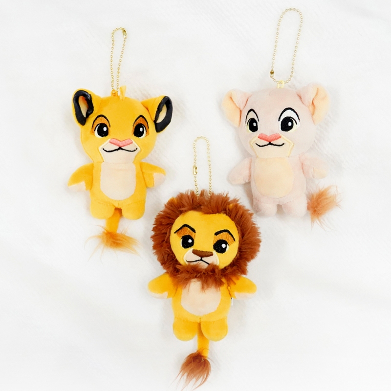 Disney Lion King Simba Nala Mufasa KeyRing Keychain Stuffed Plush Toy ...