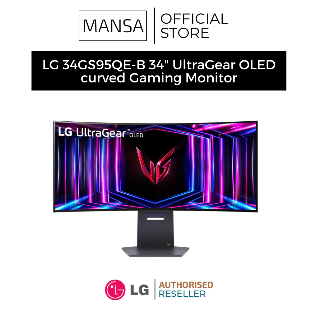 LG 34GS95QE-B 34" UltraGear OLED 2K 240Hz Curved Gaming Monitor ...