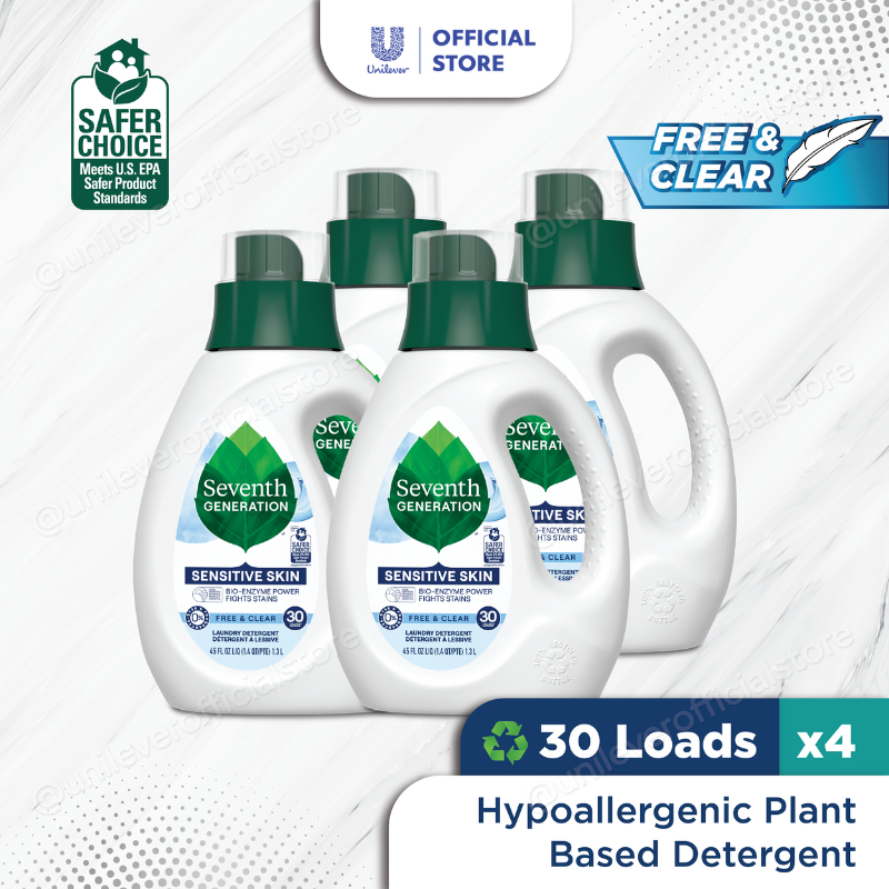 [Bundle of 4] Seventh Generation Laundry Detergent 1.3L (F&C - Baby ...