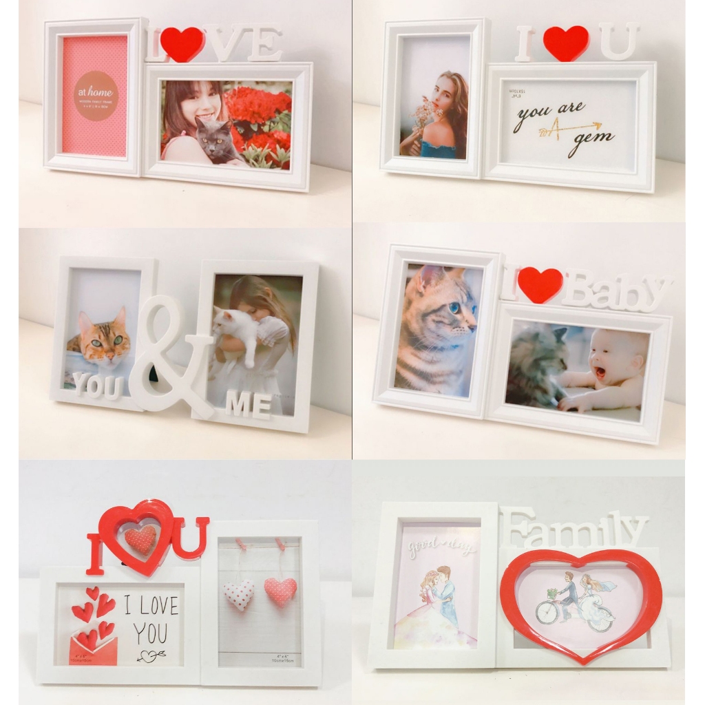 SG Stock F2 EMBOSSED Multi Photo Frame Holder White Family 4 Pictures ...