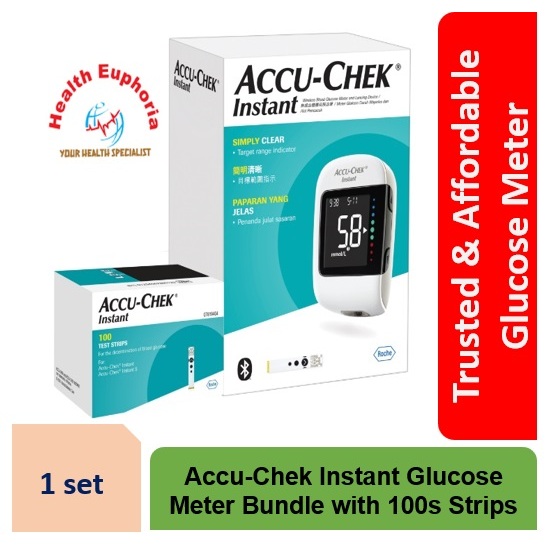 Accu Chek Instant Glucose Meter Set (Bundled with 50s Test Strips ...