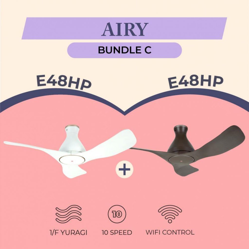 SUPER BEST DEAL !!! KDK AIRY Bundle C Package DC motor Smart Ceiling ...