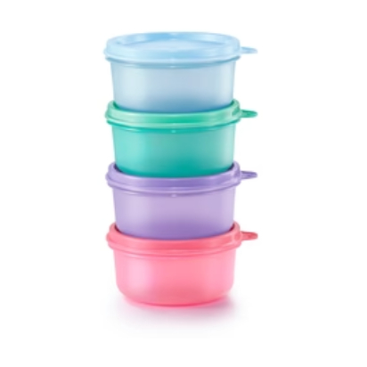 Tupperware small round container 4pcs 190ml - Airtight & Liquid tight ...