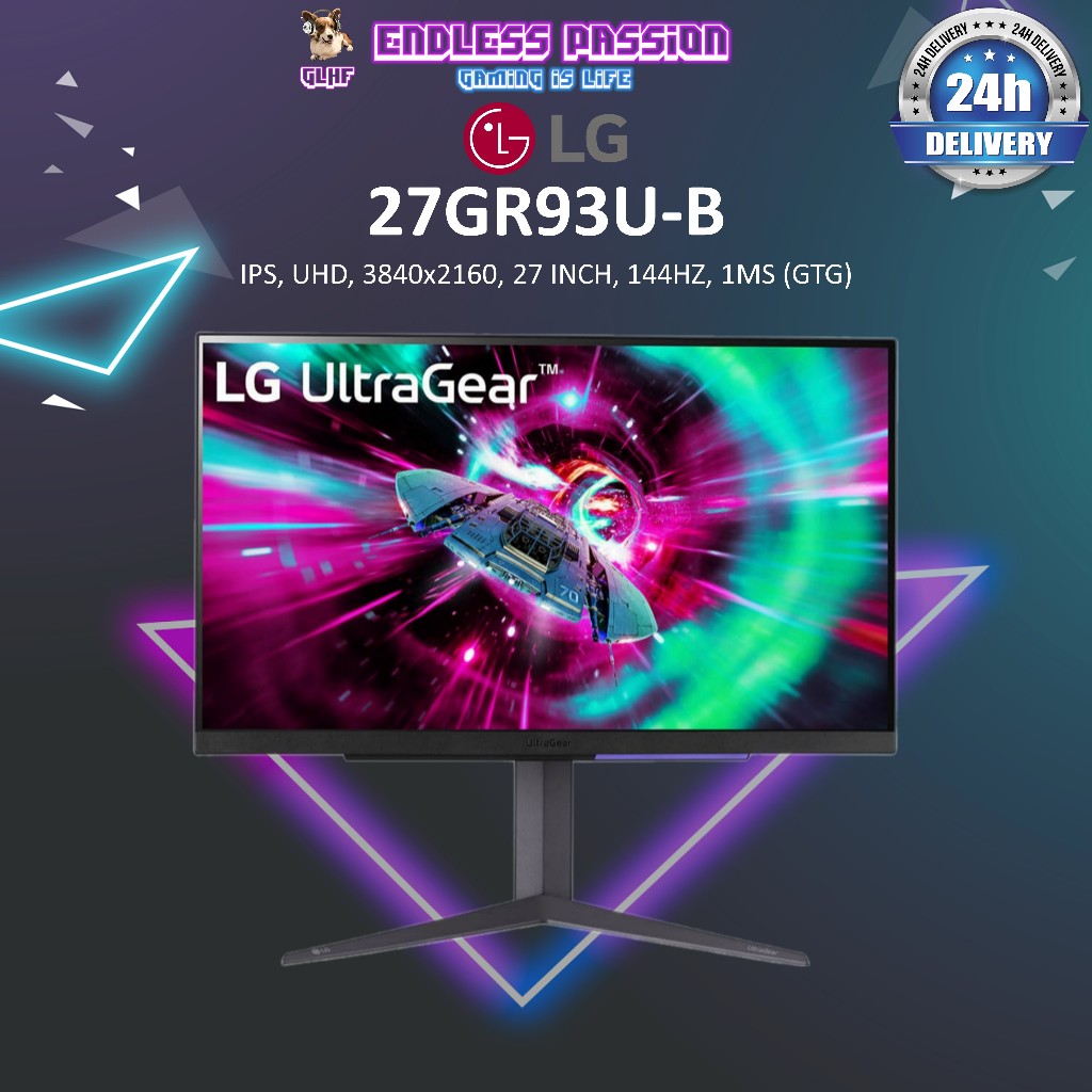 LG 27GR93U-B — 27" 4K UHD IPS Display Gaming Monitor | Shopee Singapore