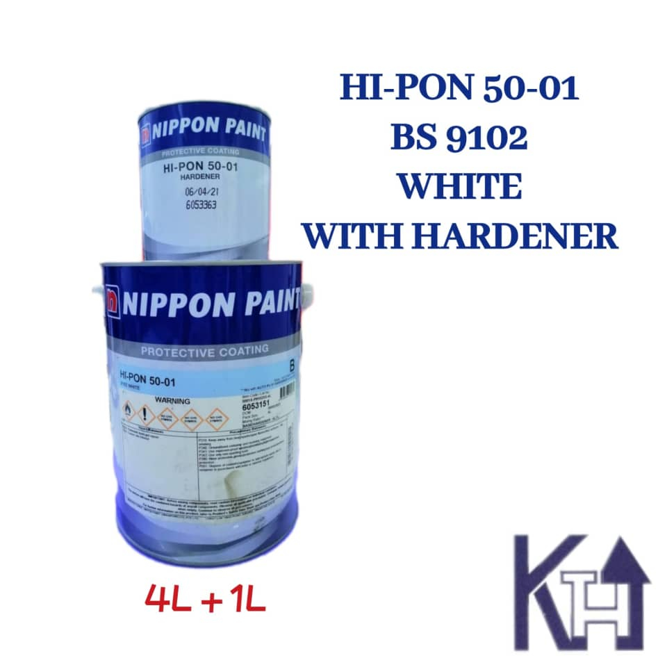 HI-PON 50-01 BS 9102 WITH HANDENER (4L + 1L) [WHITE] | Shopee Singapore