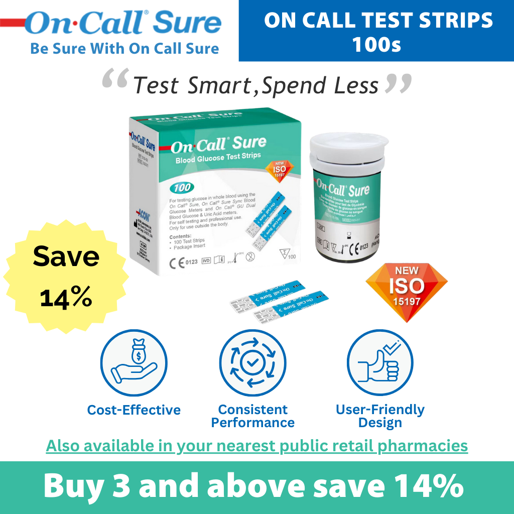 [Value Pack, 100 Strips] Oncall/On Call Sure Sync Test Strips 100s ...