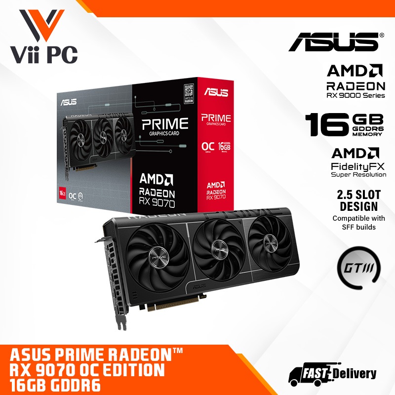 ASUS Prime Radeon™ RX 9070 / RX9070/ RX 9070 OC Edition 16GB GDDR6 ...