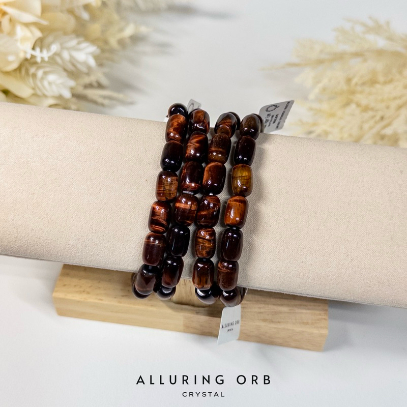 🔮🇸🇬 Red Tiger Eye Barrel Bracelet | Bracelet | Crystal Jewelry | Shopee ...
