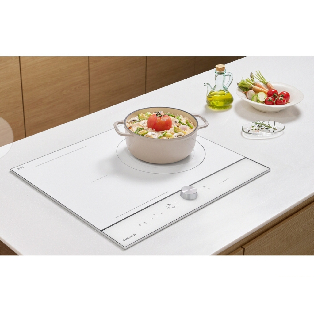 CUCHEN IH FLEX large burner all-power induction cooktop 3-burner white ...