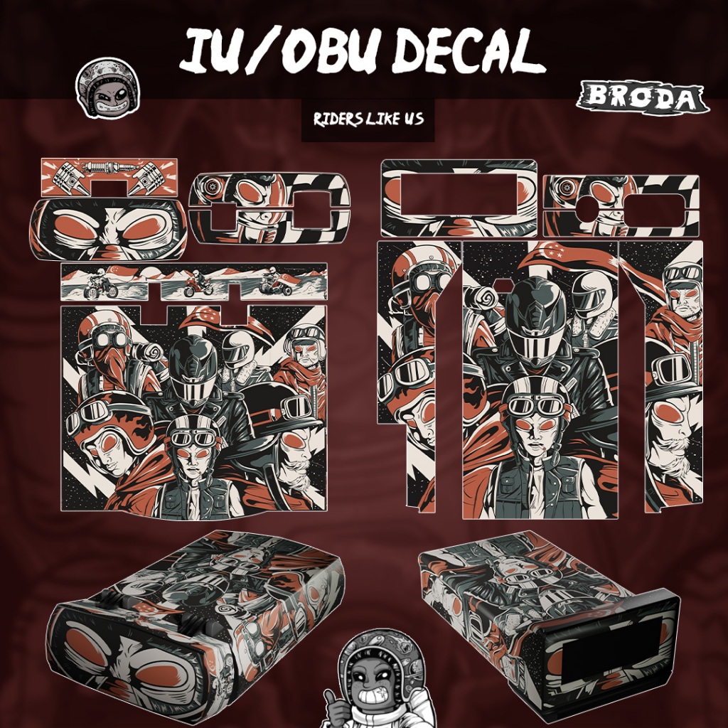 Motorbike Slim IU OBU Sticker Waterproof "Riders like us" | Shopee ...