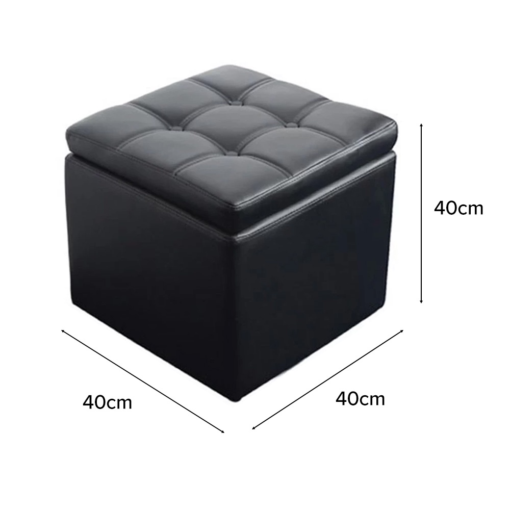 (JIJI SG) Leather Grade Storage Stool / Compartment / Space Saving ...
