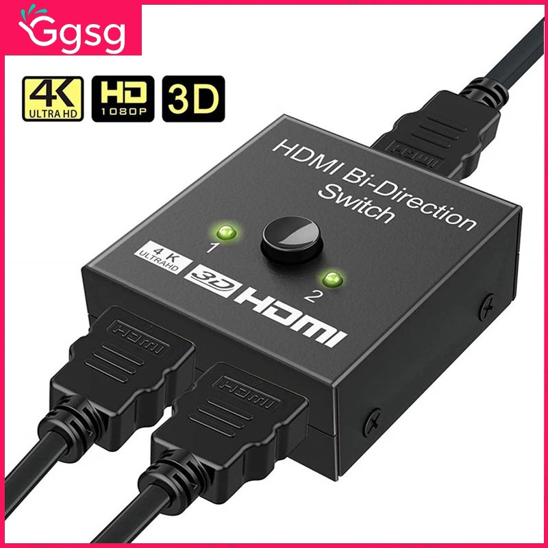 【SG】4K HDMI Switch 2 Ports Bi-directional 1x2 / 2x1 HDMI Switcher ...