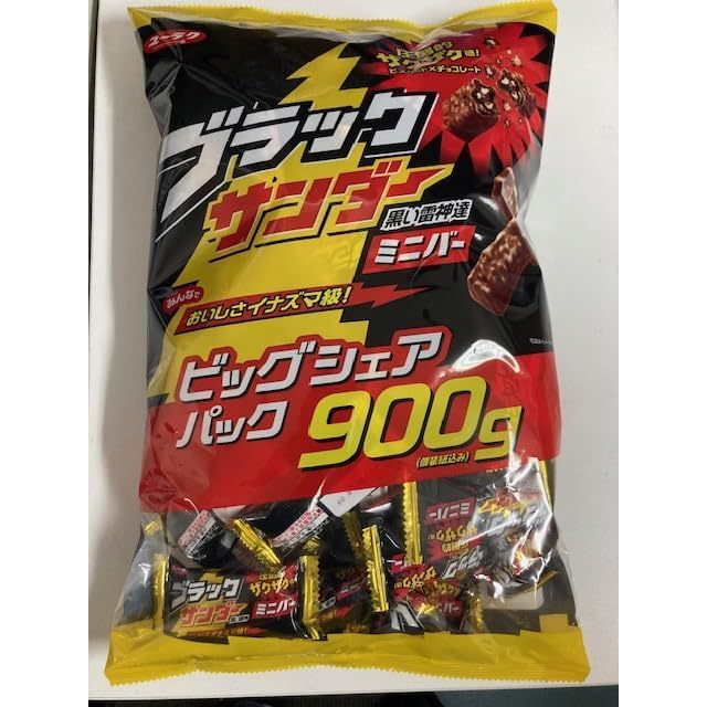 【Made in Japan】Yuraku Seika Black Thunder 900g Large Capacity Big Sure ...