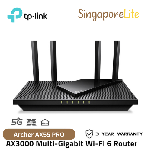 TP-Link Multi-Gigabit High-Performance Wi-Fi 6 Archer AX55 Pro V1 ...