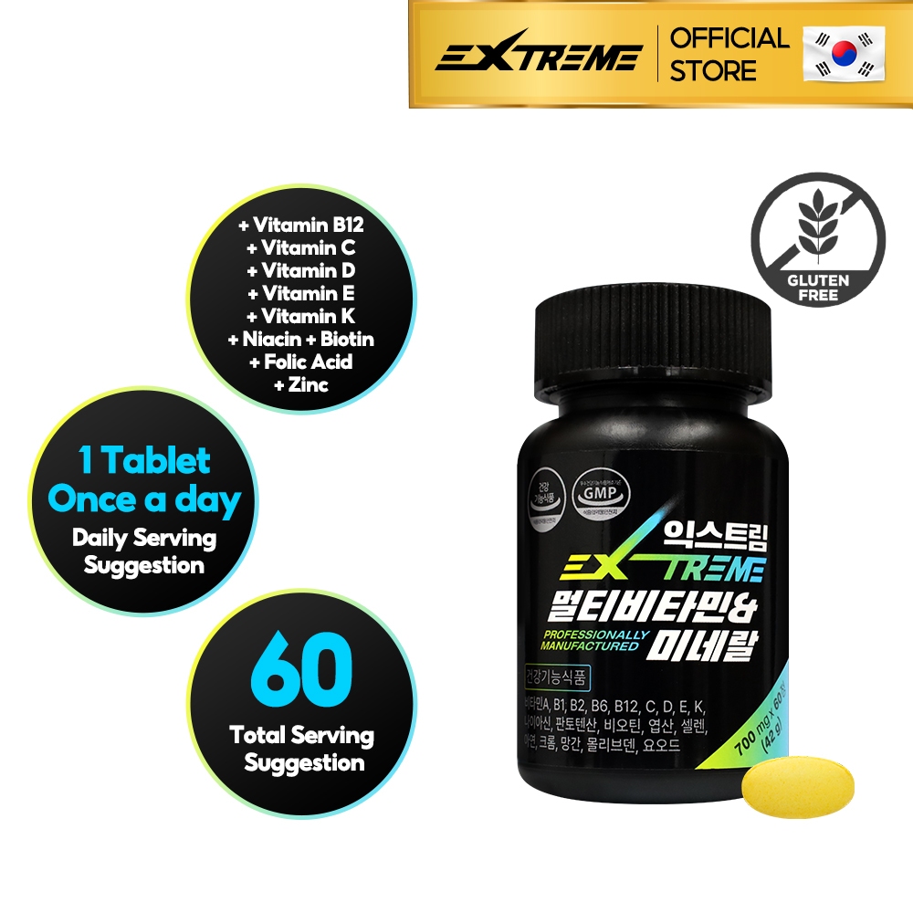 [Extreme] Multivitamin & Mineral for nutrients supply, 700mg X 60 ...