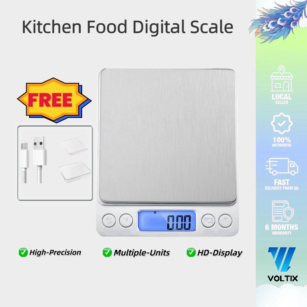 Portable Food Scale Multi-unit High-Precision Rechargeable Kitchen ...