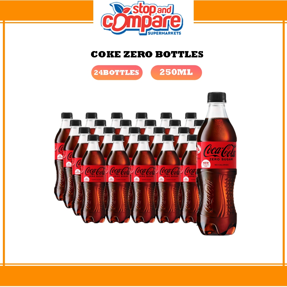 Coca-Cola Zero Bottle (24 x 250ML) - Stop and Compare Supermarket ...
