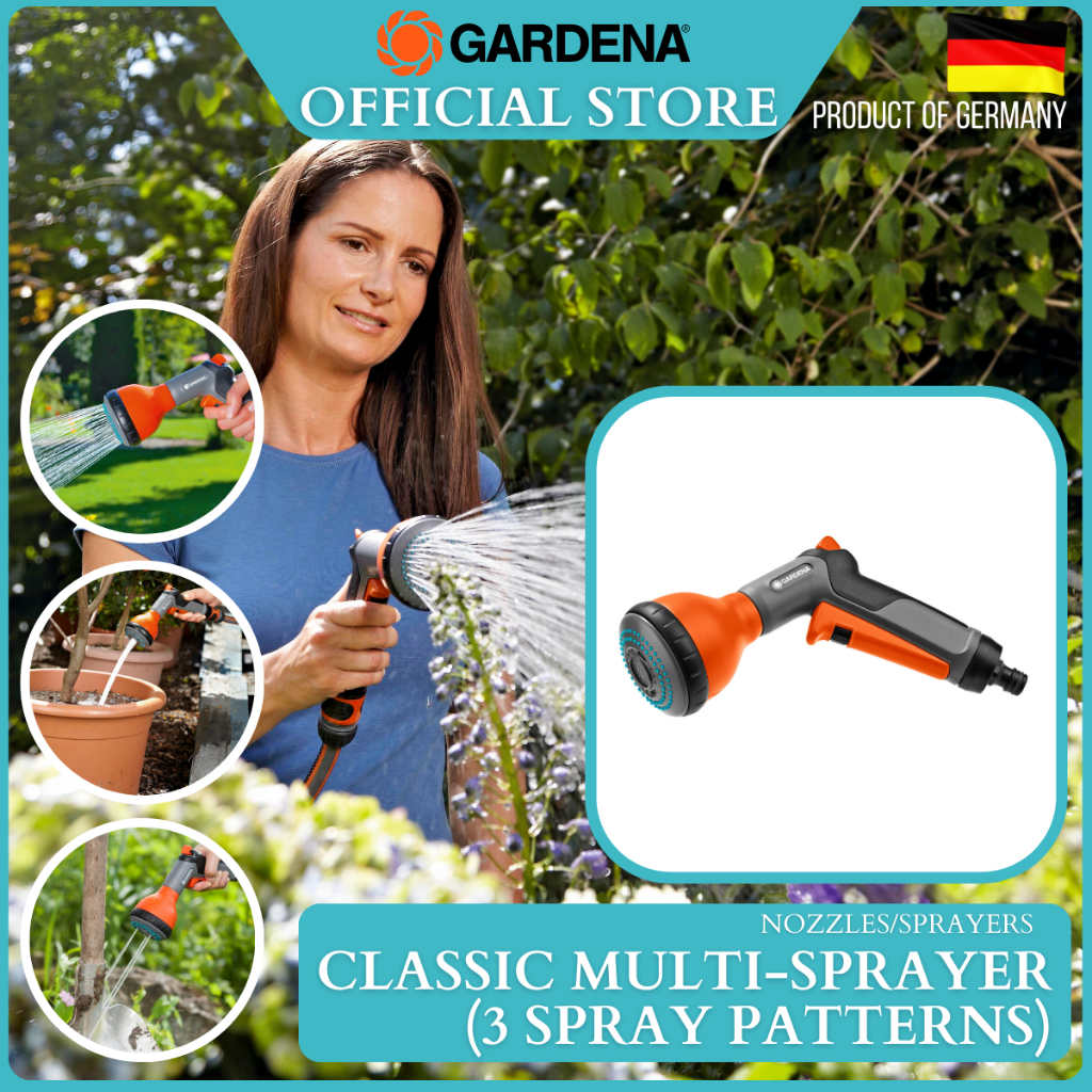 Gardena Classic Multi Sprayer 3 spray patterns watering and cleaning ...