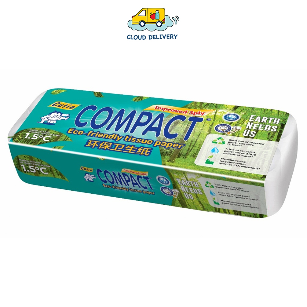 Cutie Compact Bathroom Tissue 10 Rolls | Shopee Singapore